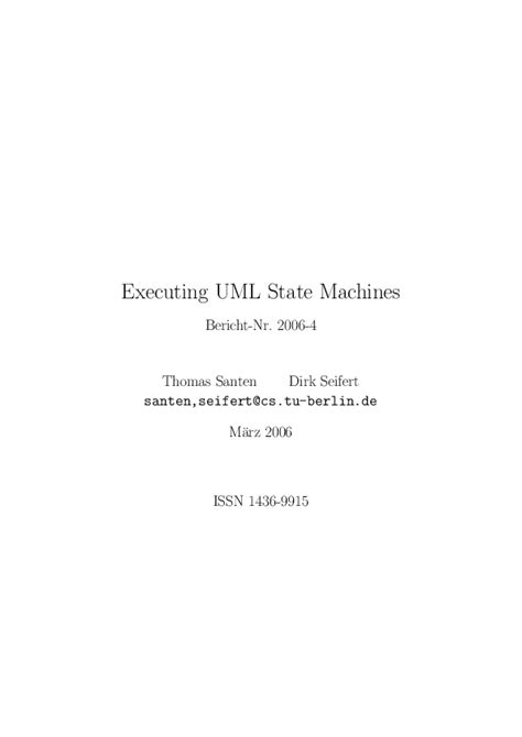 pdf a set of metrics for states and transitions in uml state machines