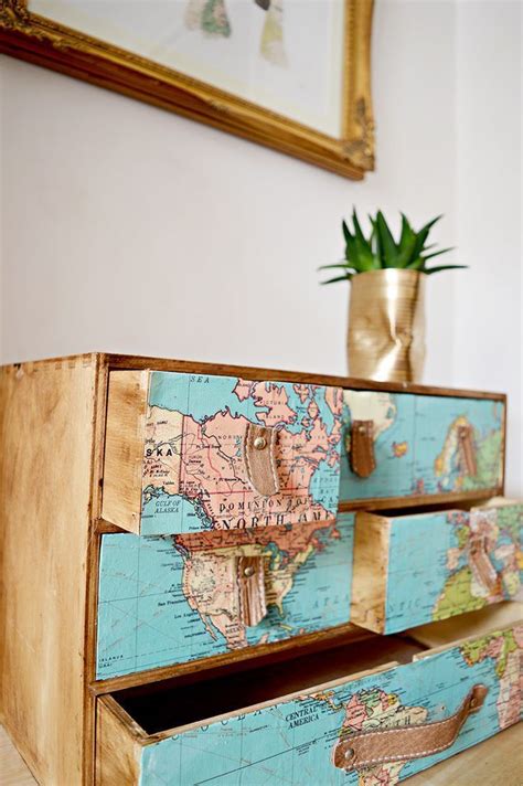 Simple and Brilliant Ikea Moppe Hack With Maps | Diy wallpaper ...