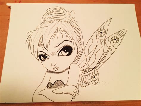Tinker Bell Art Tinkerbell Female Sketch