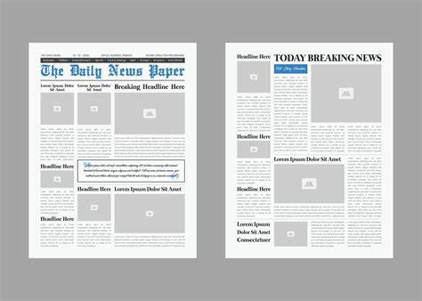 Newspaper Design Or The Daily Newspaper Magazine Layout Template 53305563 Vector Art At Vecteezy