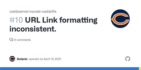 url link formatting inconsistent · issue 10 · caddyserver vscode