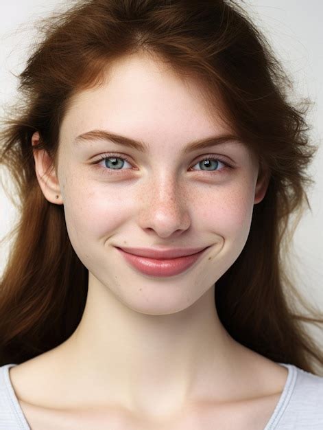 Premium Photo Girl Face With Detailed Skin Texture