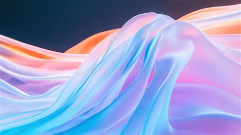 Colorful Abstract Waves With Vibrant Gradient Hues In Motion Stock