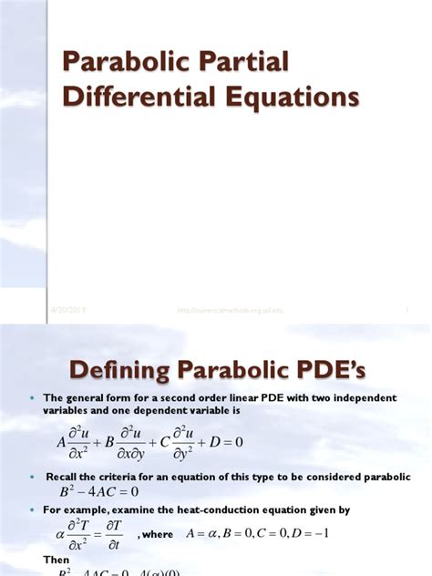 Pde Parabolic Pdf Partial Differential Equation Matrix Mathematics