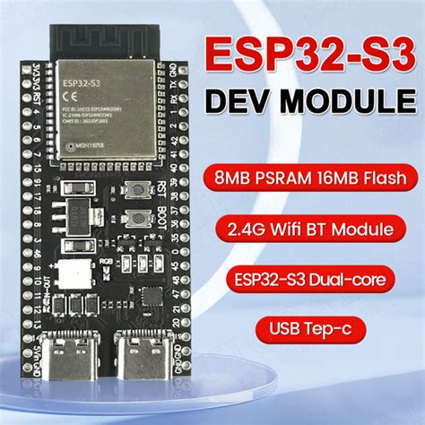 Esp32 S3 Development Board 24g Wifi Module For Arduino Esp Idf Esp32 S3wroom1 N8r2 N16r8 44pin