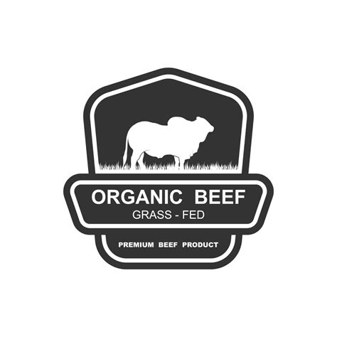 Retro Vintage Farm Cattle Angus Livestock Beef Emblem Label Logo Design