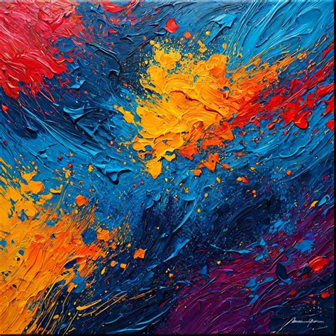 刮刀画，厚油肌理，画廊级别的艺术，抽象形式，极简主义设计，流畅的线条，生动的色彩，大胆的笔触，有质感 Jackson的以图出图 通用模式作品