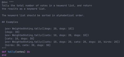 Weighted Voting Exercise Tally1 · Issue 453 · Dockyard Academy