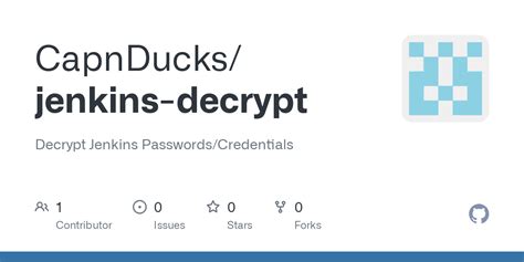 GitHub CapnDucks Jenkins Decrypt Decrypt Jenkins Passwords Credentials