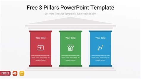 Free 3 Pillars Powerpoint Template 9 Layouts Just Free Slide