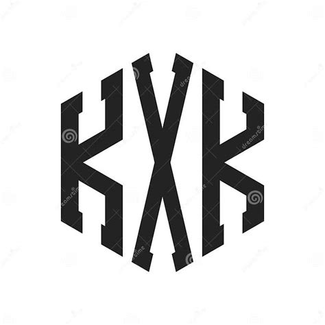 Kxk Logo Design Initial Letter Kxk Monogram Logo Using Hexagon Shape