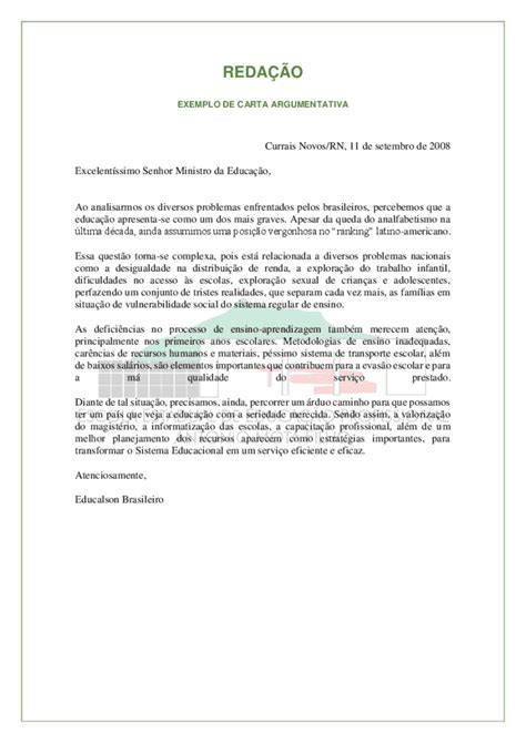 Modelos De Cartas Argumentativa