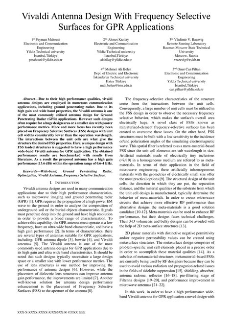 Pdf Vivaldi Antenna Design With Frequency Selective Surfaces For Gpr Applications