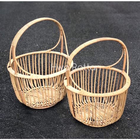 Raga Rotan Bakul Rotan Rattan Carrying Basket Bakul Beli Sayur