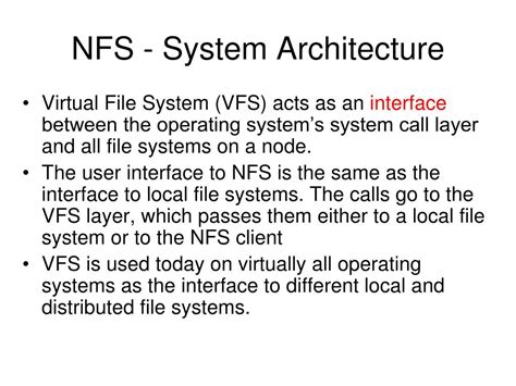 Ppt Efficient Distributed File System Architecture Nfs Overview