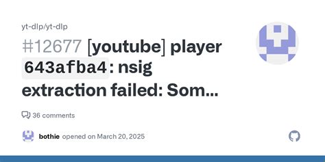 Youtube Player `643afba4` Nsig Extraction Failed Some Formats May