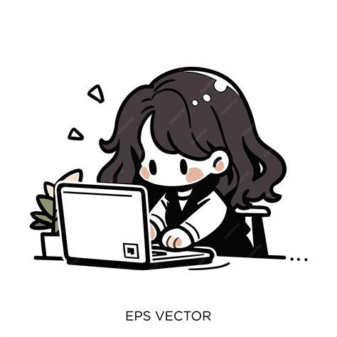Premium Vector Vector Illustration Vector Illustration Chibi Chibi Illustration Chibi Art Employee