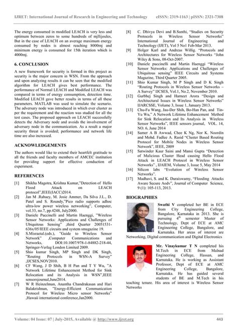 a modified clustered based routing protocol to secure wireless sensor