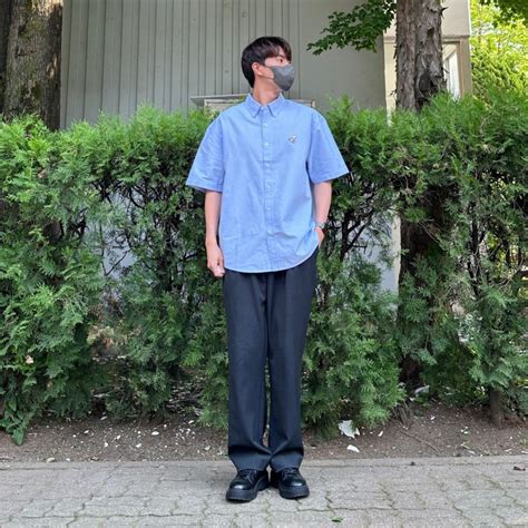 남자 여름 오버핏 반팔 옥스포드 셔츠 이벳필드 시티보이룩 남친룩 코디 네이버 블로그