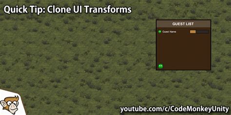 quick tip clone a template transform unity tutorial in comments unity3d
