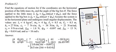 solved problem 8 2find the equations of motion for if the