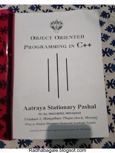 Rajan Bagale Object Oriented Programming In C Note By Ncit For Pu 2022 Pdf