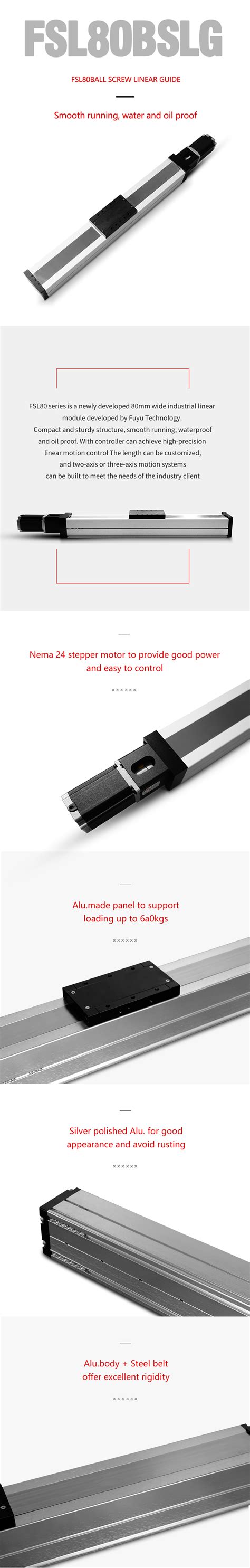 Dustproof Linear Motion System Cartesian Robot For Milling Machine Laser Robotic Arm Fuyu