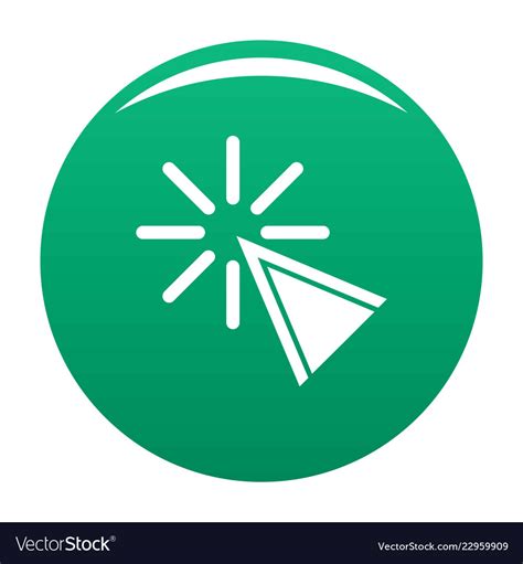Cursor Click Icon Green Royalty Free Vector Image