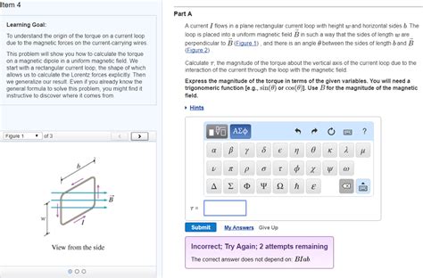 solved item 4 part a learning goal a current i flows in a