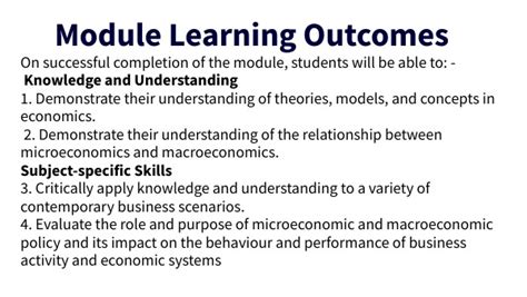 Eco Week 5 Module Learning Outcomes Genially