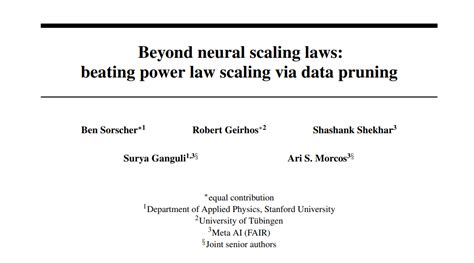 Neurips 2022 Meta Ai Stanford And Tübingen U Beat Neural Scaling Laws Via Data Pruning Synced