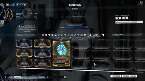 Ui Lockup After Fusing A Mod General Warframe Forums