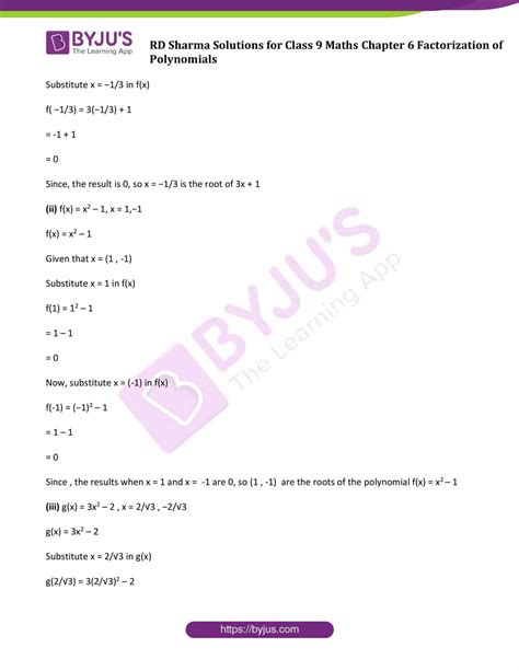 Rd Sharma Solutions For Class 9 Maths Chapter 6 Factorization Of