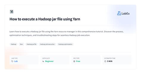 How To Execute A Hadoop Jar File Using Yarn Labex
