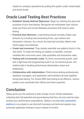 Optimize Performance With Oracle Load Testing Pdf