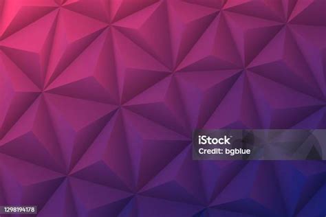 추상 기하학적 질감 낮은 폴리 배경 다각형 모자이크 보라색 그라데이션 2차 도형에 대한 스톡 벡터 아트 및 기타 이미지 2차 도형 3차원 형태 결정체 Istock