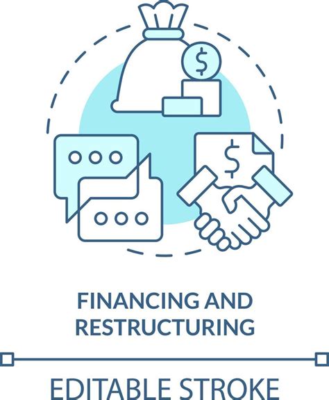 Financing And Restructuring Turquoise Concept Icon Complete Sale