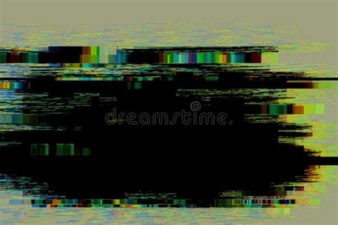 Glitch No Signal Background Pixel Noise Digital Interference Stock Illustration Illustration