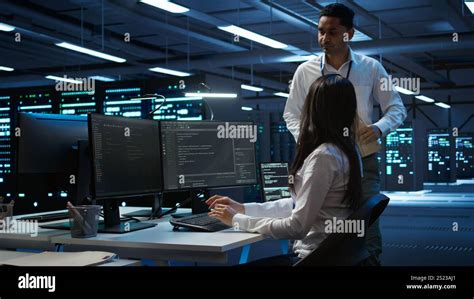 management executive in data center ensuring system can handle
