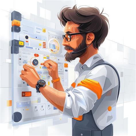 Web Developer Mobile App In A Minimal Drawing Premium Ai Generated Image
