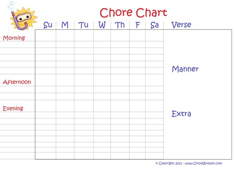 Free Blank Chart Templates Beautiful Best Printable Reward Chart Template Chore Chart