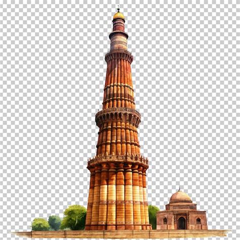 Qutab Minar Premium Ai Generated Psd