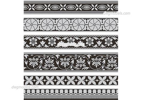 Seamless Geometrical Pattern DWG Drawings Free AutoCAD Models