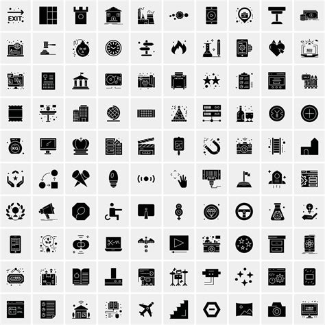 Job Themes Work Bold And Thin Black Line Icon Set 13494283 Vector Art