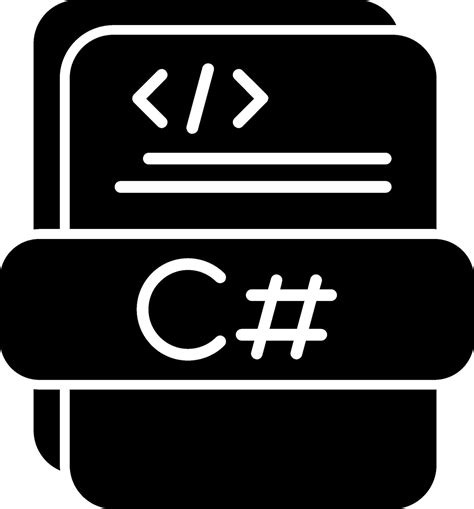 C Sharp Coding Language Glyph 65357976 Vector Art At Vecteezy