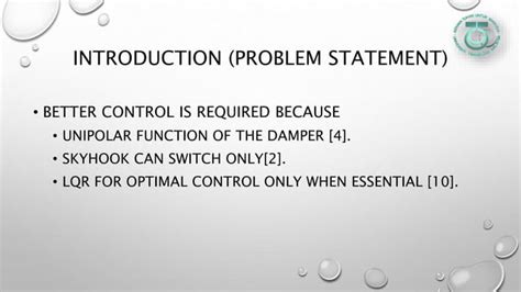 Linear Quadratic Regulator And Skyhook Application In Semiactive Pptx