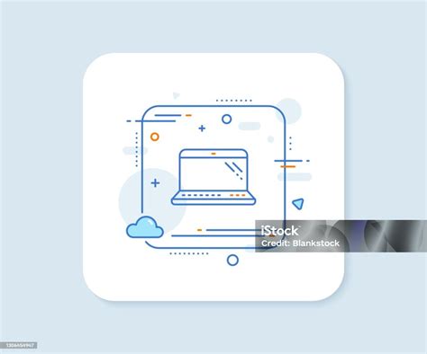 랩톱 라인 아이콘입니다 모바일 컴퓨터 장치 사인입니다 벡터 0명에 대한 스톡 벡터 아트 및 기타 이미지 0명 고급 노트북 Istock