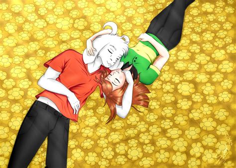 Chara X Asriel In Your Arms By Sapphirah On Deviantart