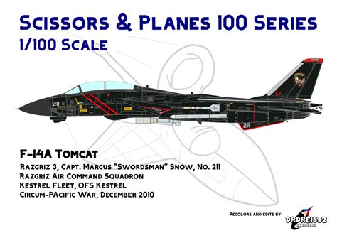 1 100 Scale F 14a Tomcat Ace Combat 5s Razgriz Air Command Squadron Bundle Paper Model