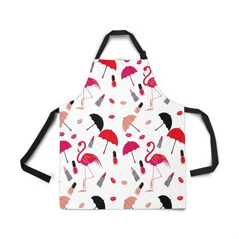 Ashleigh Adjustable Bib Apron For Women Men Girls Chef With Pockets Red
